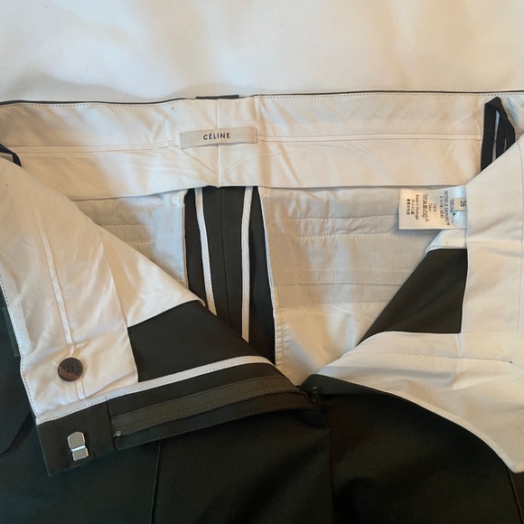 Celine | Pants & Jumpsuits | Celine Size Euro 36 Pant Dark Green | Poshmark